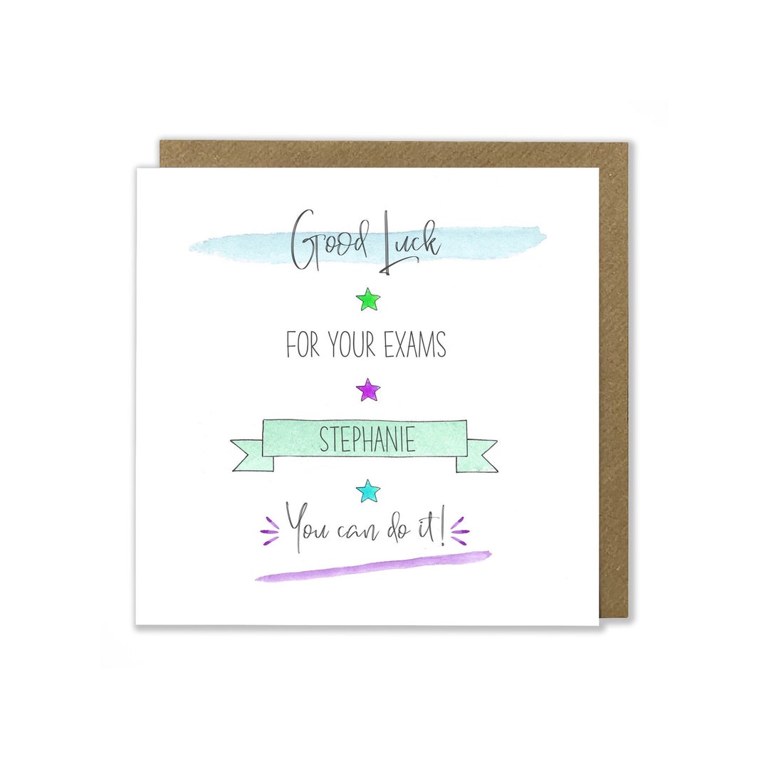 Personalised Good Luck Exam Card, Sats, Gcses, A-levels, Exams, You Can ...