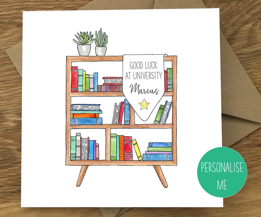 Personalised Good Luck at University Greeting Card/starting - Etsy