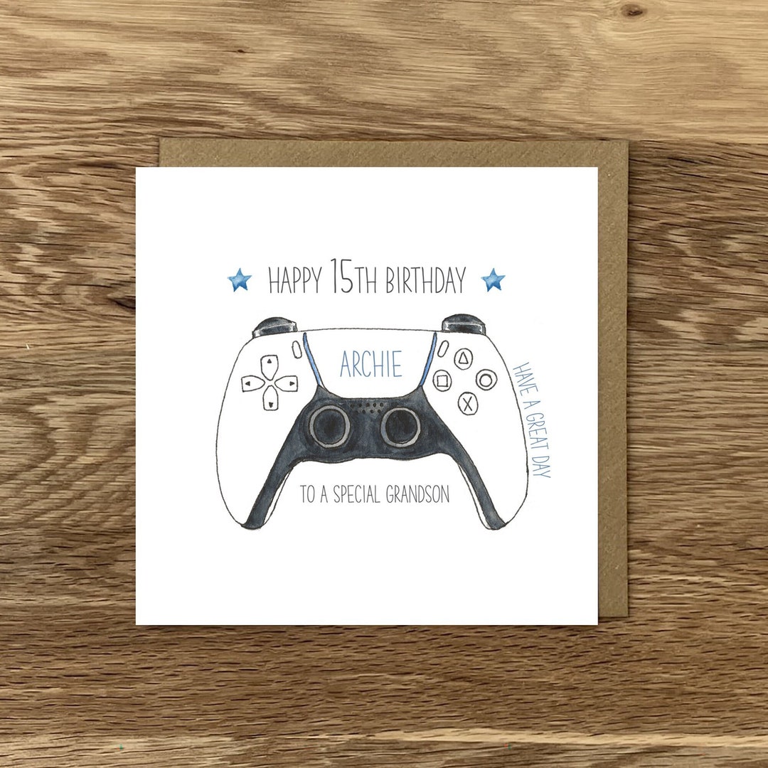 Personalised Gaming Birthday Card PS5 Greeting Card - Etsy