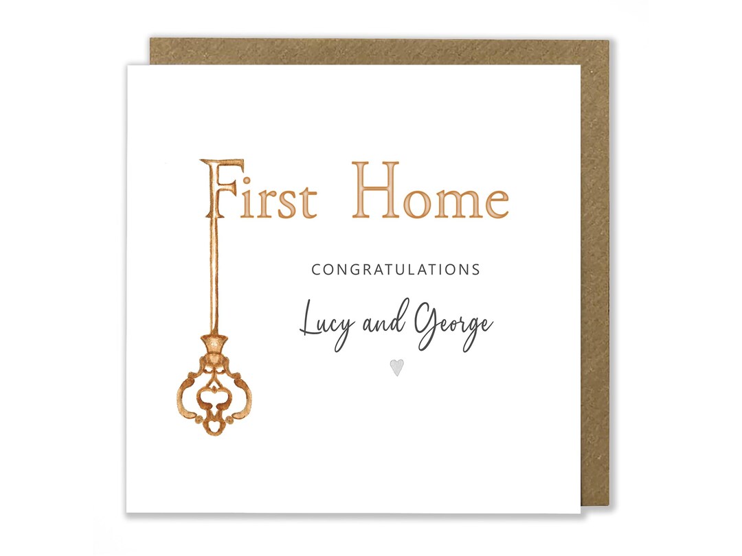 Personalised First Home Card, New Home, Congratulations Card, Moving ...