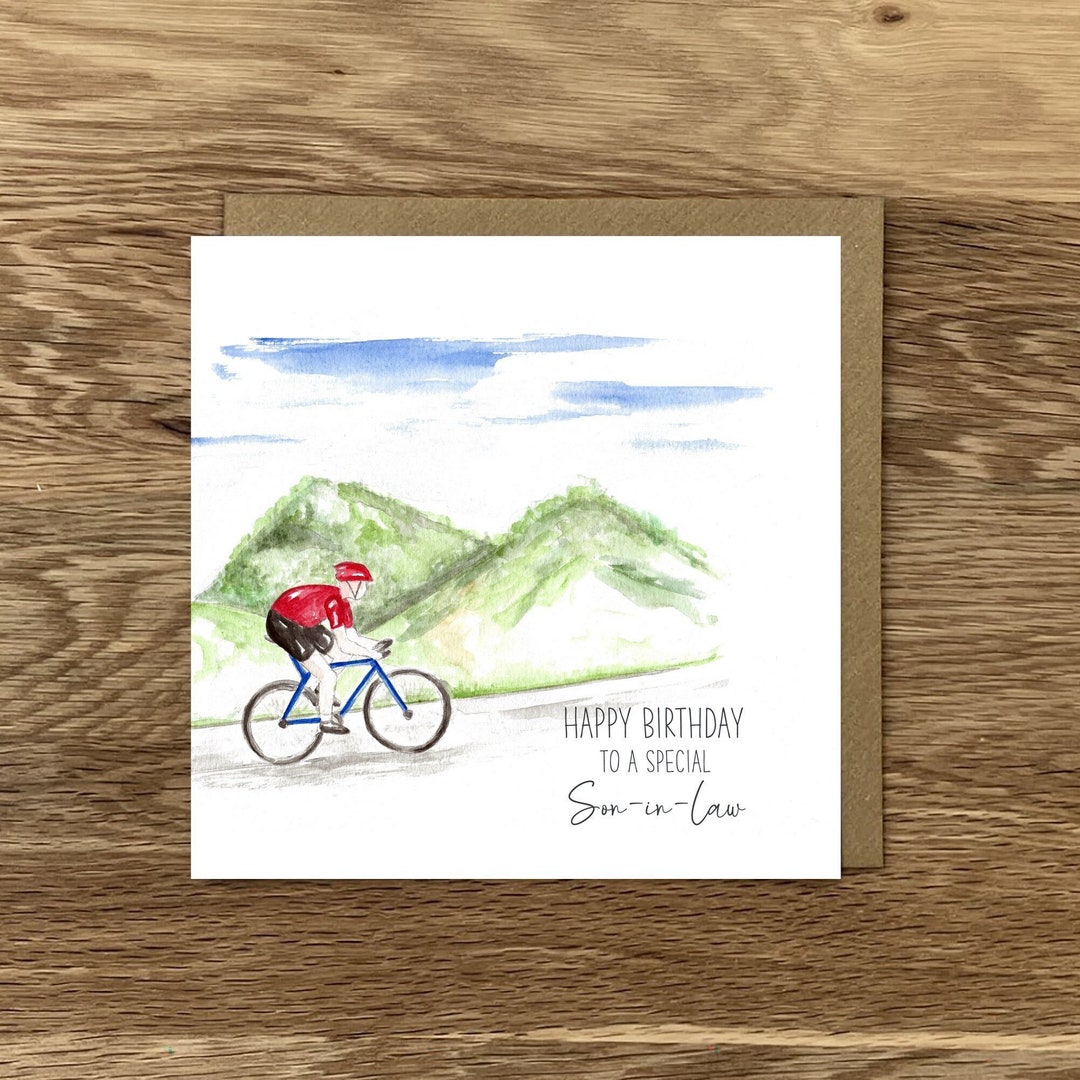 Male Cycling Birthday Card Bike Card Bicycle Card Happy - Etsy