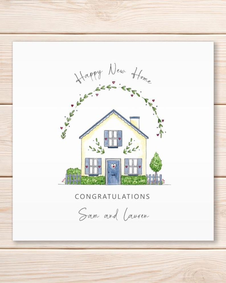 Personalised New Home Card, Congratulations Card, Moving House Card ...