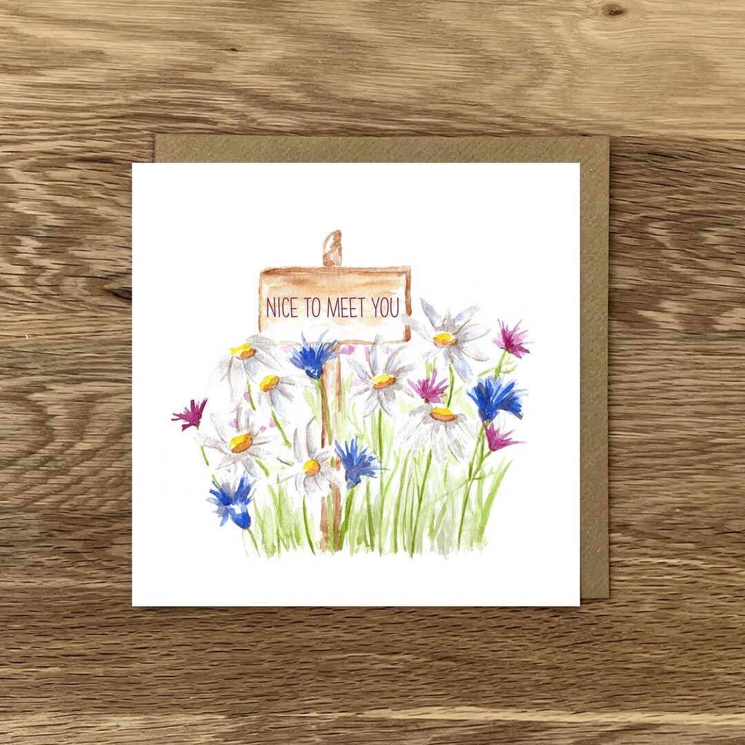 Nice to Meet You Greeting Card, Meeting for the First Time, Meeting In ...
