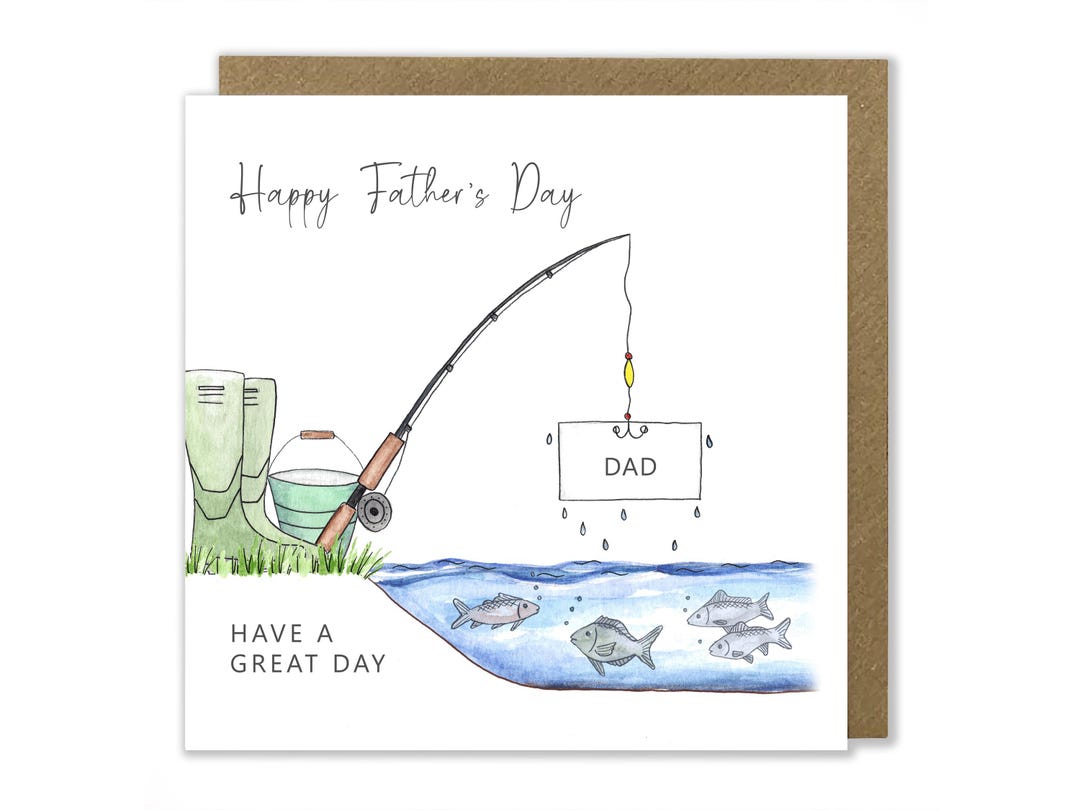 Father's Day Fishing Card, Happy Father's Day, Hobby, Happy Father's ...