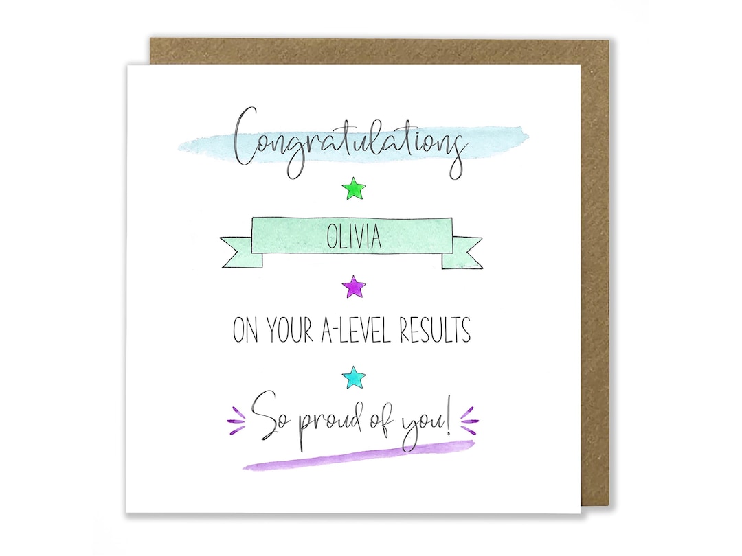 Personalised Exam Results Card, Congratulations on Your Exam Results ...