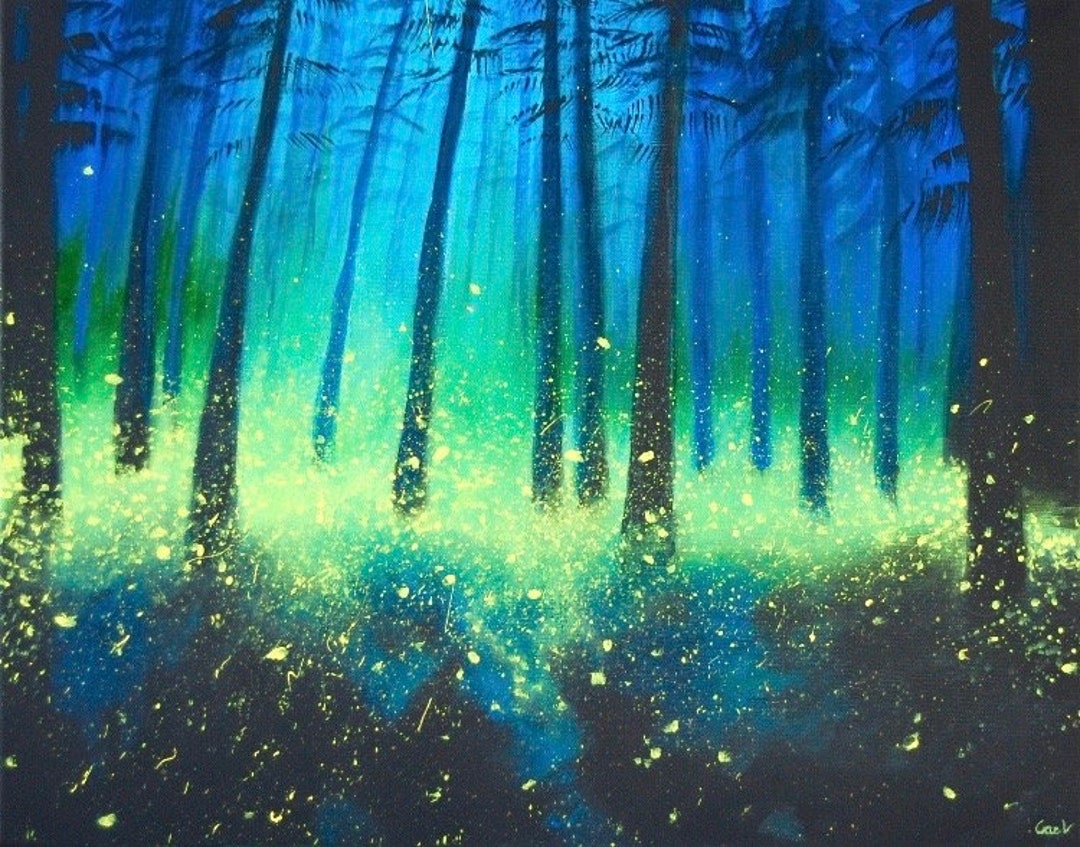 Firefly at Night - Giclee Fine Art Print - Etsy
