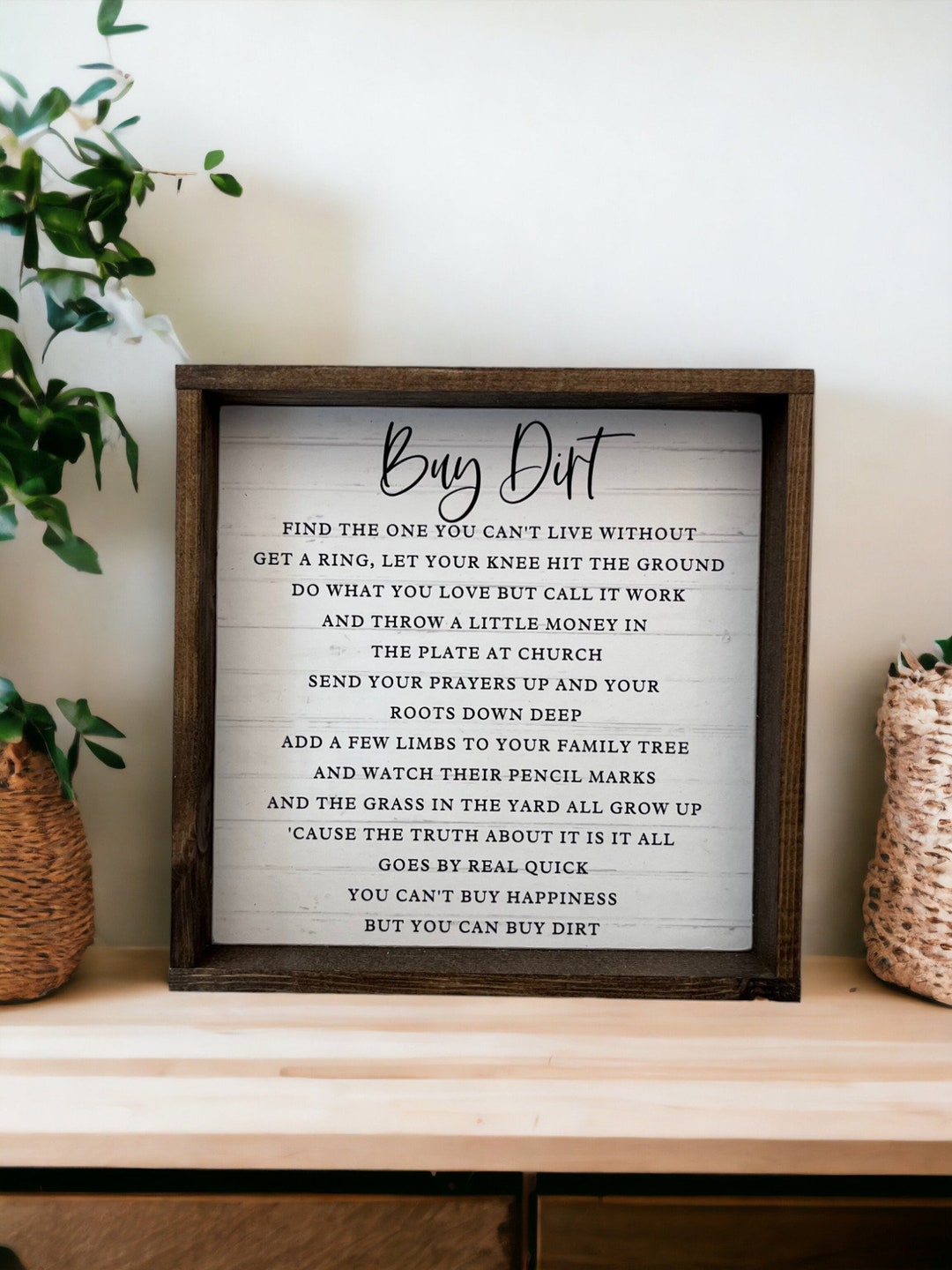 Buy Dirt Wooden Sign, Country Song Farmhouse Sign - Etsy