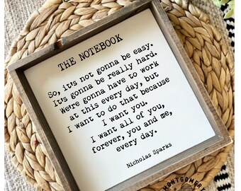 The Notebook Quote | Etsy