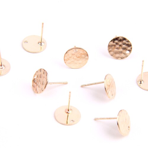10PCS Brass Earring Stud/post Charms Ball Shape With - Etsy