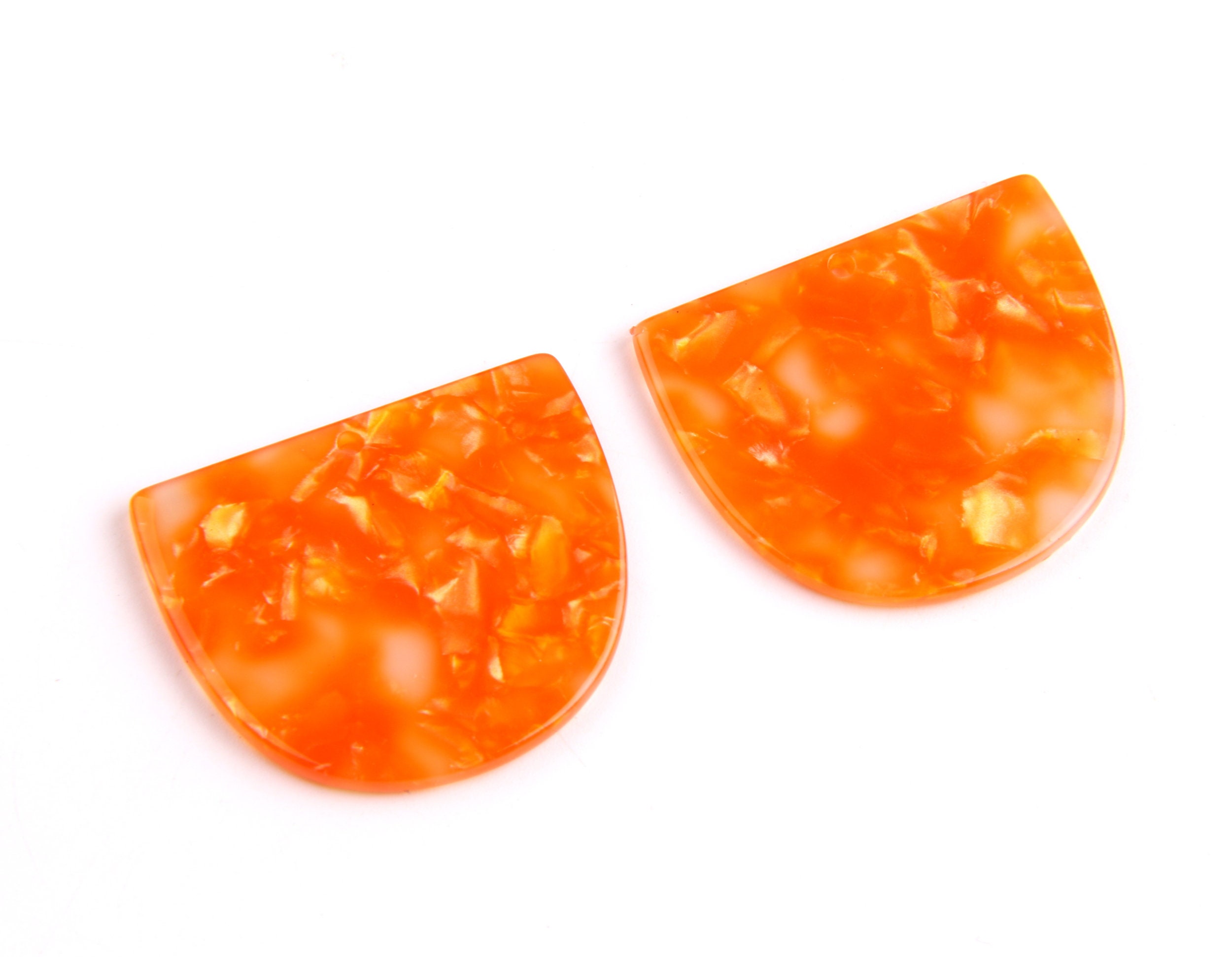 6PCS Tortoise Shell Acetate Acrylic Earring Charms-d Shaped - Etsy