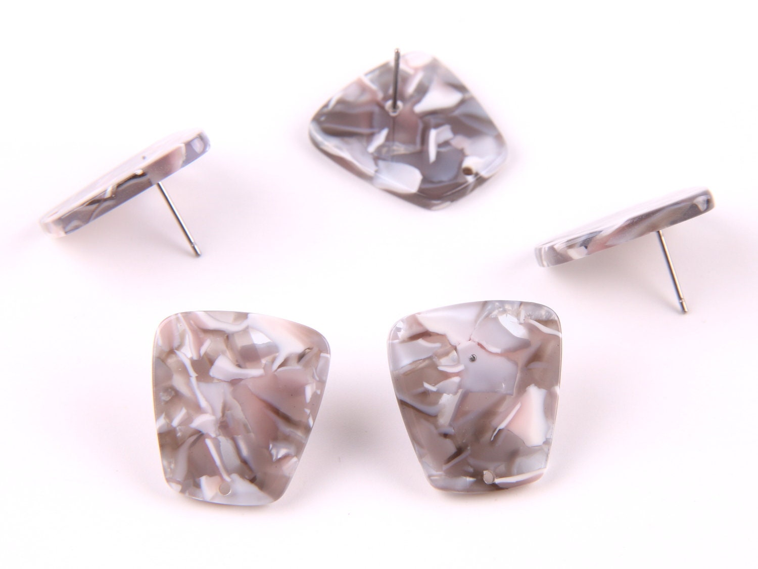 6PCS Tortoise Shell Acetate Acrylic Earring Stud/post Charm | Etsy