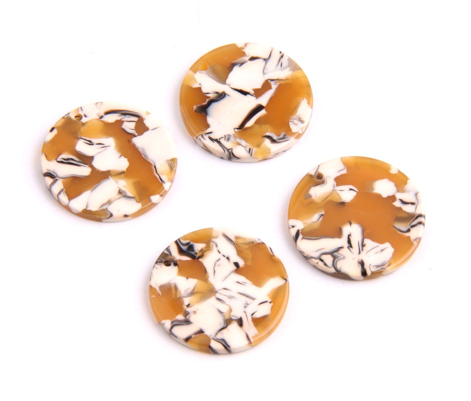 6PCS Tortoise Shell Acetate Acrylic Earring Charms-coin | Etsy