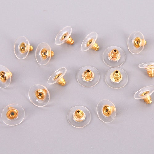 100PCS Clear Plastic Earring Backs Earring Nuts Ear Post - Etsy