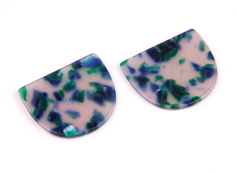 6PCS Tortoise Shell Acetate Acrylic Earring Charms-D Shaped | Etsy