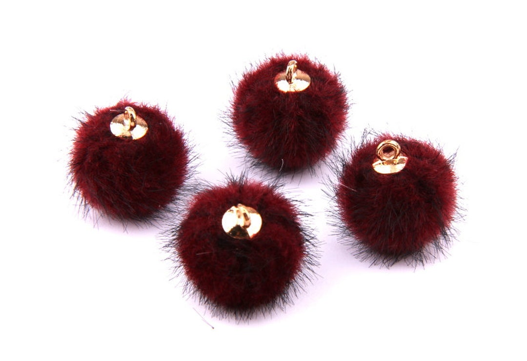 Fur Ball Earring Charms,pom Pom Pendant,aluminum Alloy Ball Inner ...