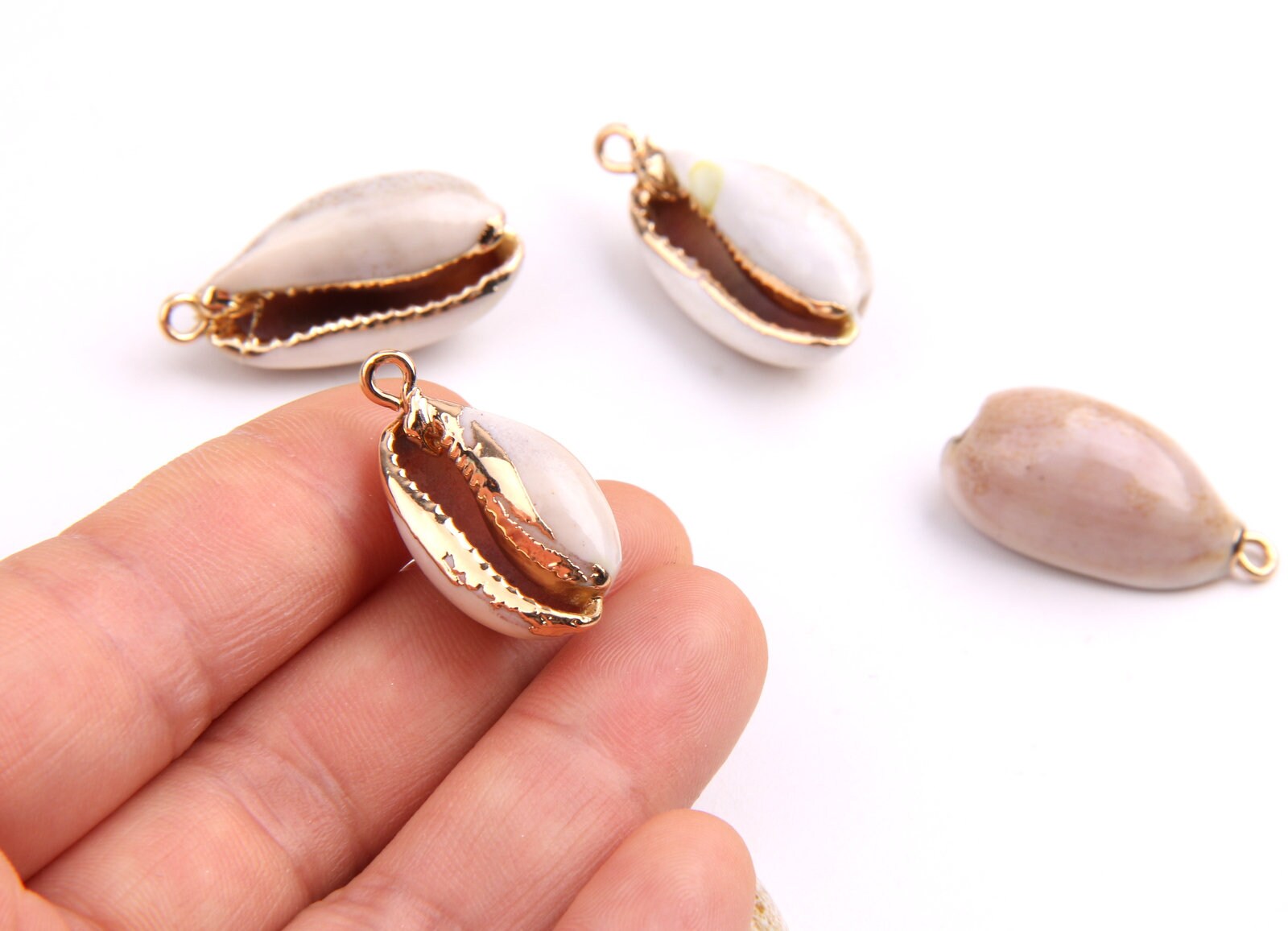2PCS+ Natural Seashell Earrings -cowrie Shell-shell Bead-cowrie Shell ...