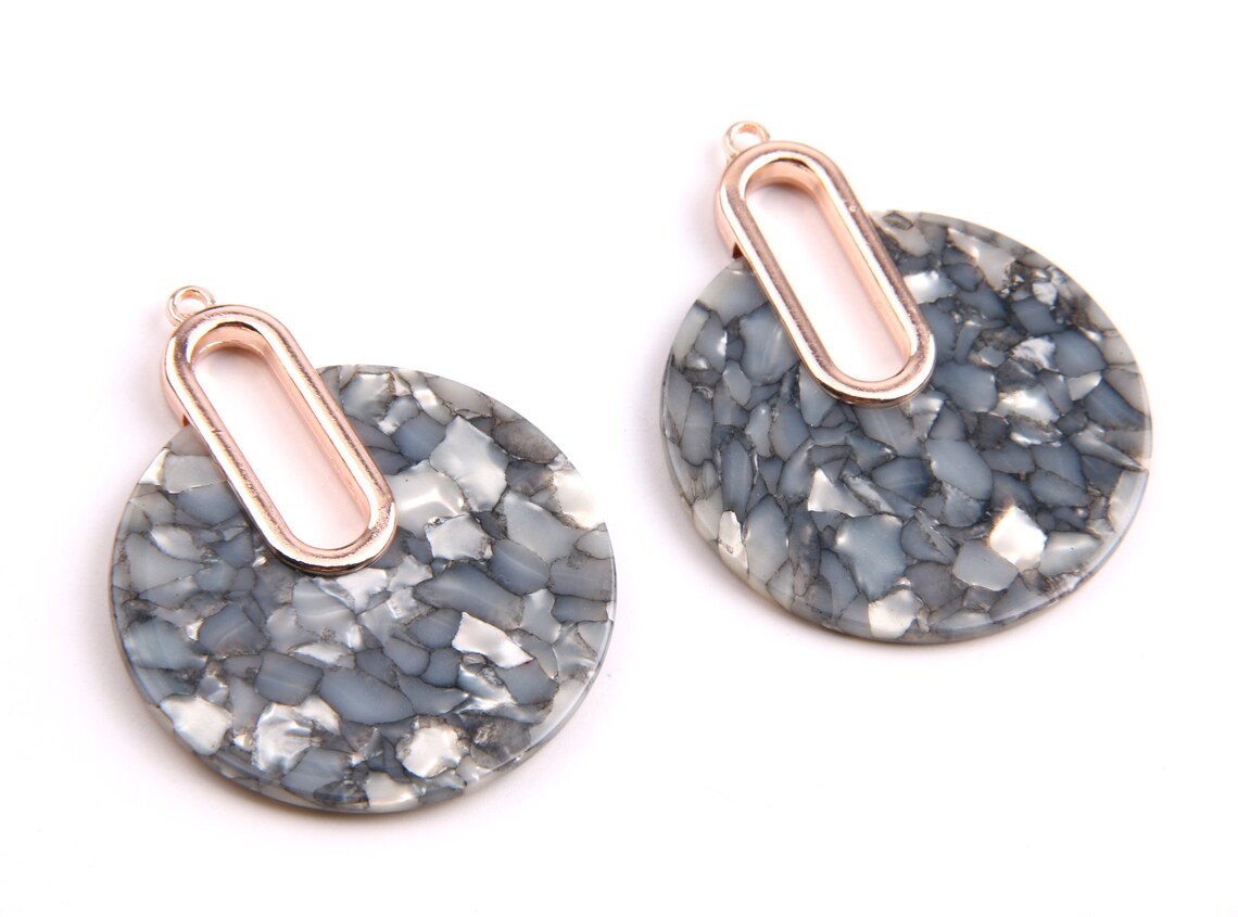 6PCS Tortoise Shell Acetate Acrylic Earring Charms With Gold - Etsy