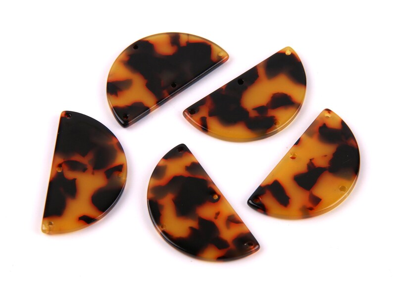 6PCS Tortoise Shell Acetate Acrylic Earring Charms-half - Etsy