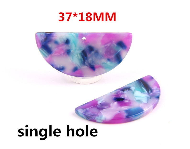 6PCS Tortoise Shell Acrylic Earring Charms-semicircle Shaped - Etsy