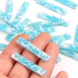 6pcs+tortoise Shell Acetate Acrylic Earring Charm-rectangle and Rod Bar ...