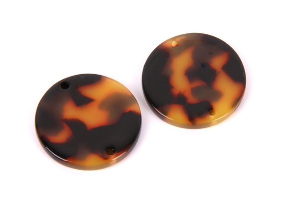 6PCS Tortoise Shell Acetate Acrylic Earring Charms-coin - Etsy