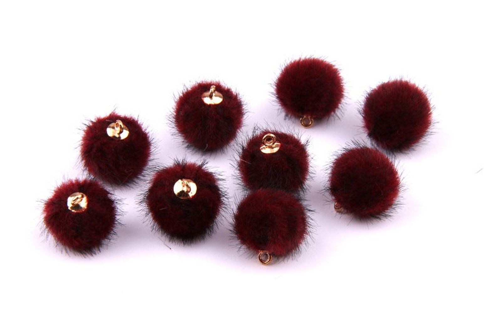 Fur Ball Earring Charms,pom Pom Pendant,aluminum Alloy Ball Inner ...