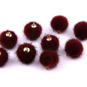 Fur Ball Earring Charms,pom Pom Pendant,aluminum Alloy Ball Inner ...