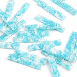 6pcs+tortoise Shell Acetate Acrylic Earring Charm-rectangle and Rod Bar ...