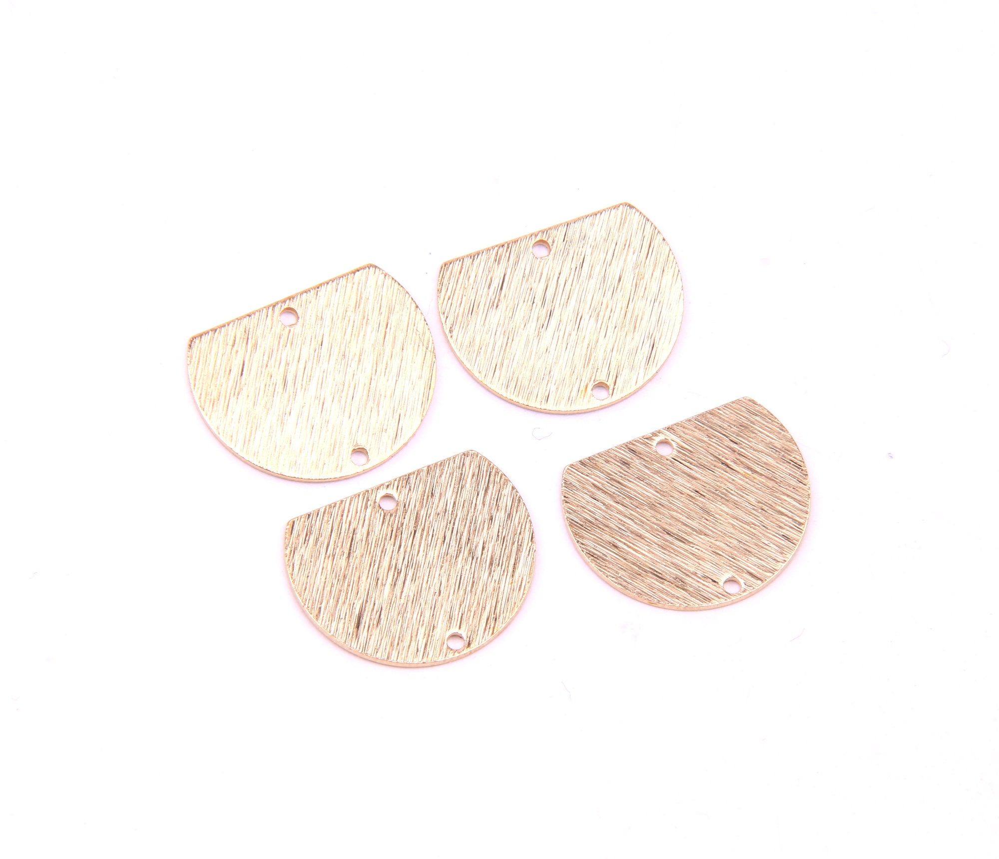 D Shape Earring Charms-wire Drawing Earring Pendant-double Holes ...