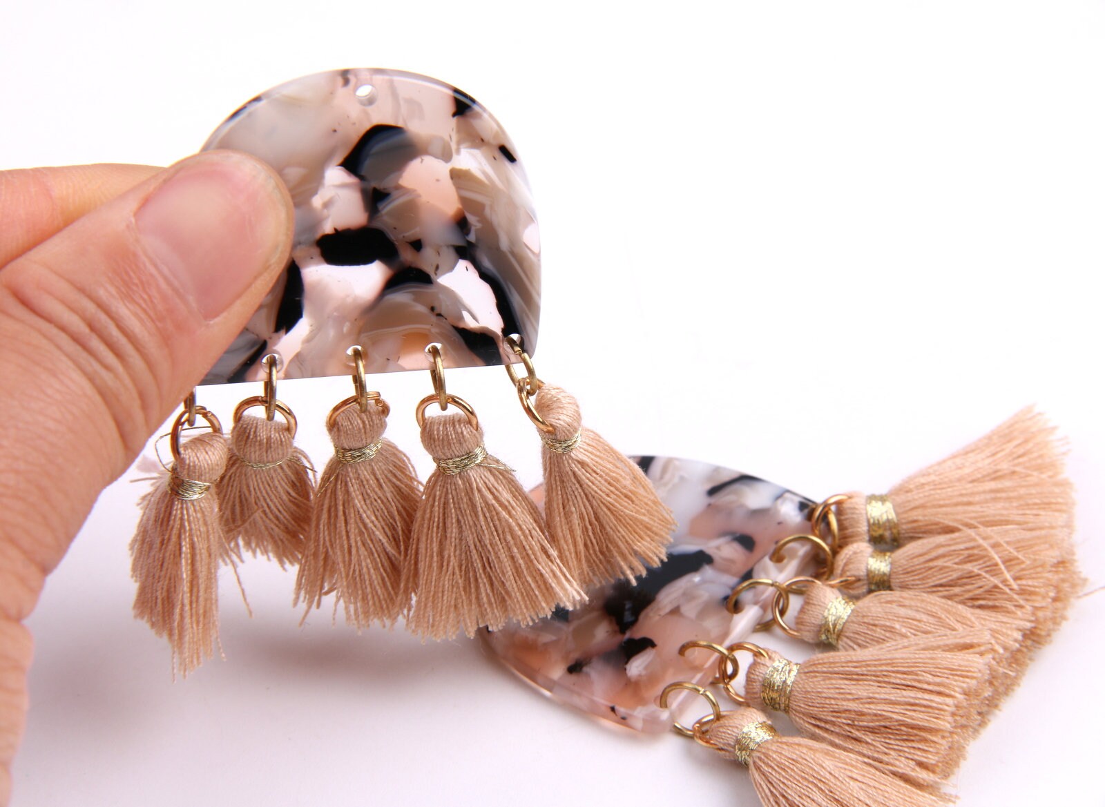 2PCS Tortoise Shell Acetate Acrylic Earring Charms-d Shape - Etsy