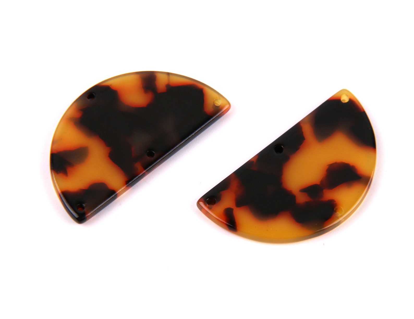 6PCS Tortoise Shell Acetate Acrylic Earring Charms-half - Etsy