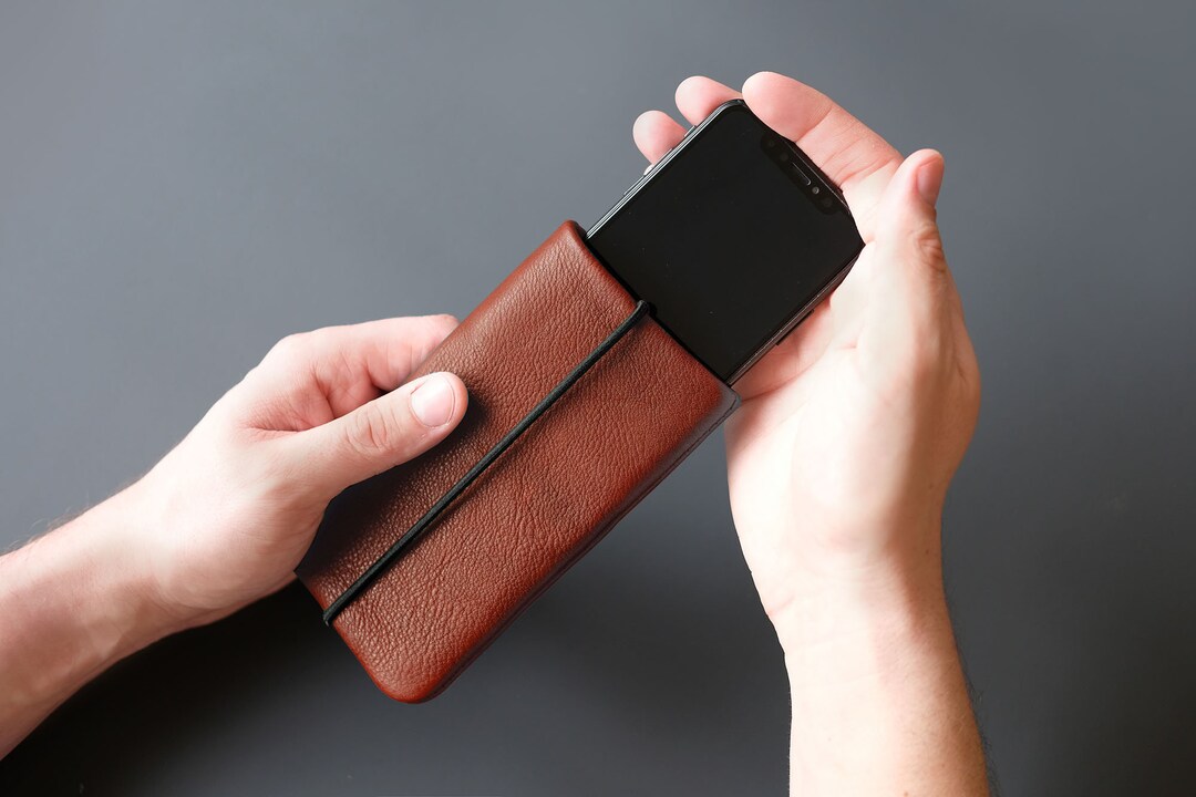 IPhone Case Made of Brown Leather / Custom-made Cell Phone Case Made of ...