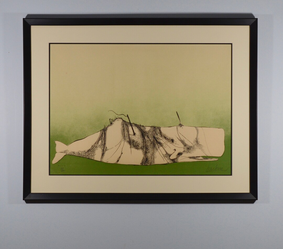 Leonard Baskin Artist Sighed Limited Edition Lithograph "the Whale ...
