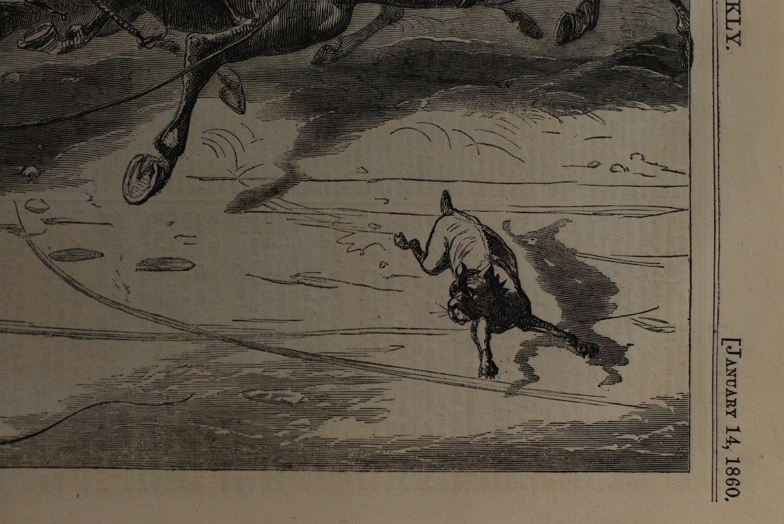 Winslow Homer Harper's Weekly Print "the Sleighing Season - the Upset ...