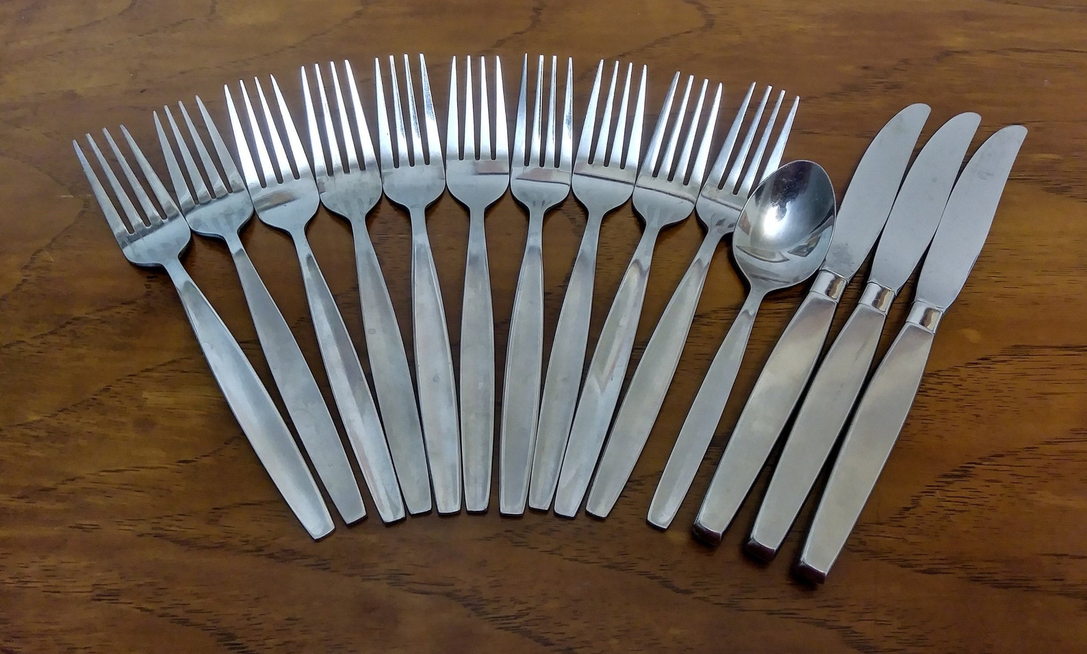 Edward Don Stainless Flatware, Knives Forks, Spoon - 14 Pieces - Etsy