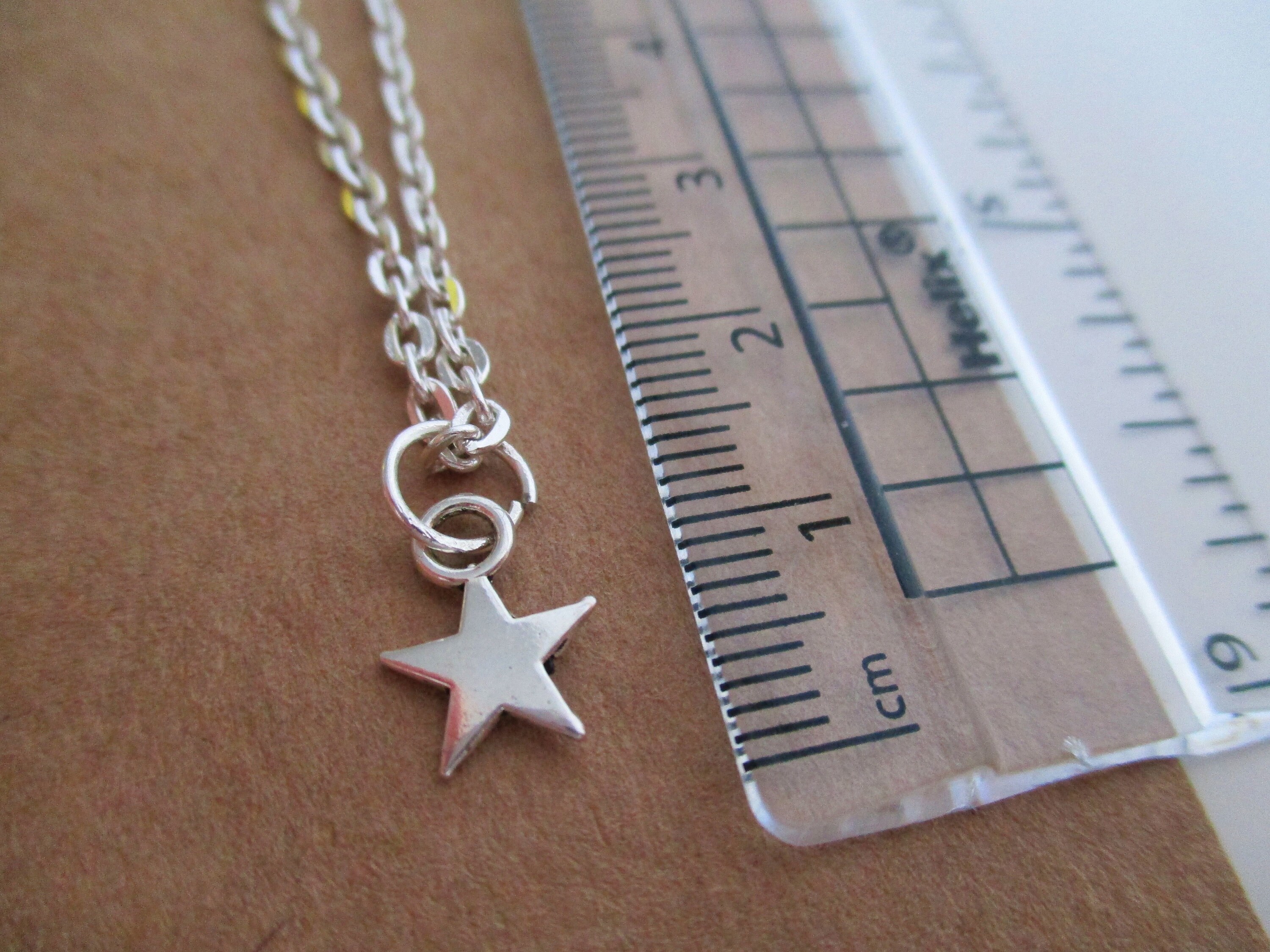 Personalised Star Necklace Friend Gift Custom Silver | Etsy