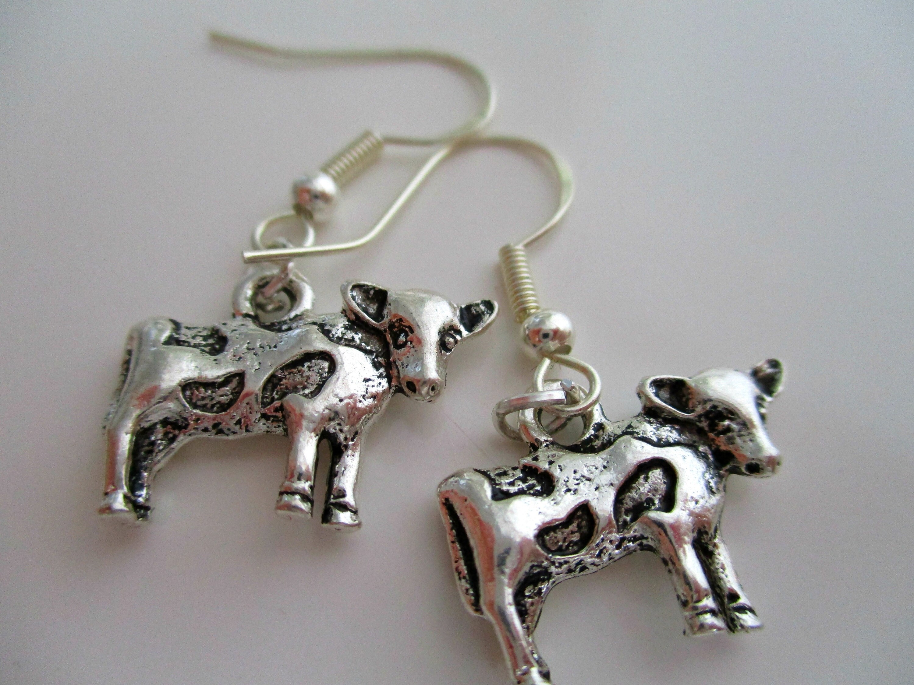 Personalised Cow Earrings Cute Custom Vegan Gift - Etsy UK