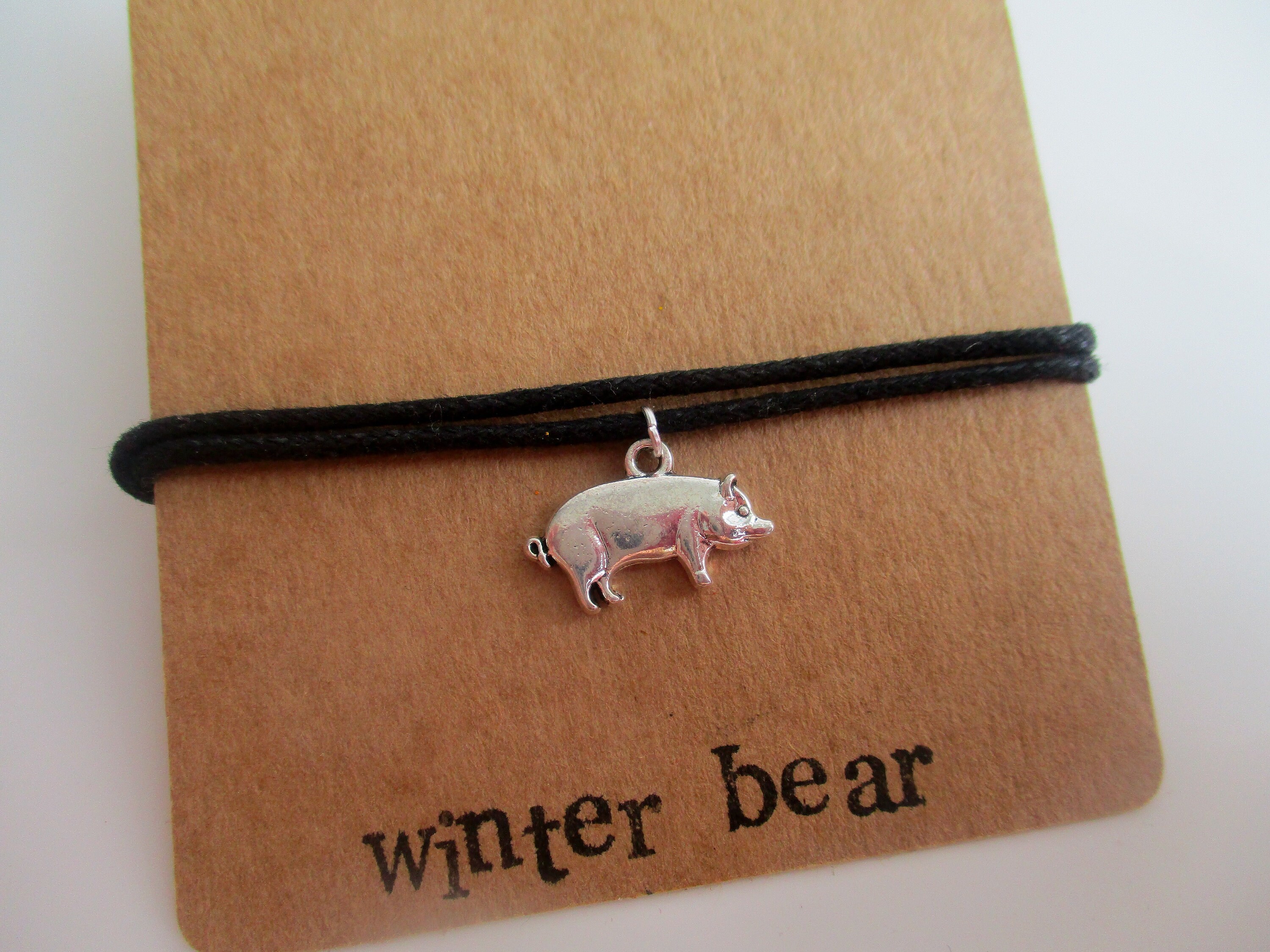 Personalised Pig Bracelet Friendship Gift Wish Bracelet | Etsy