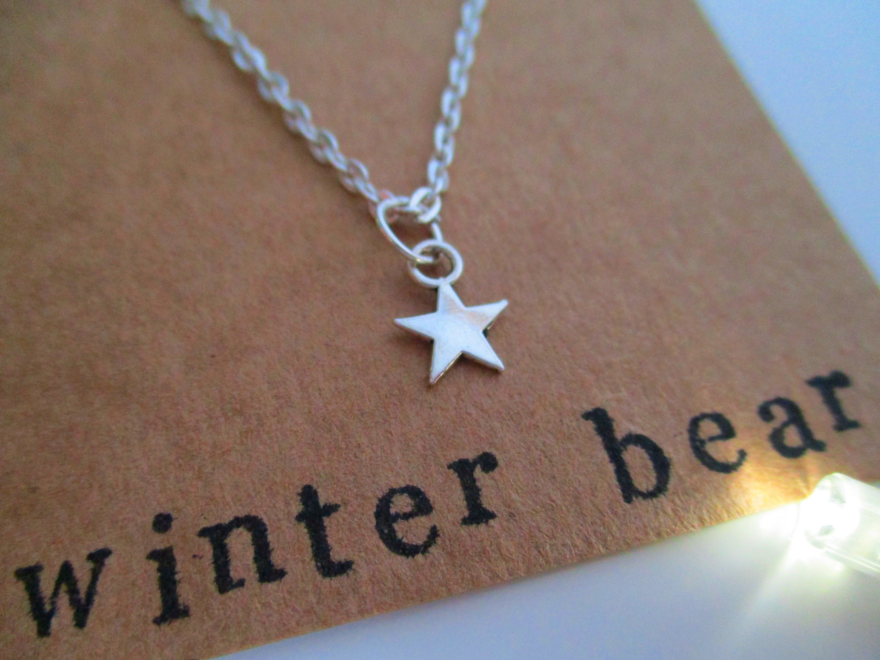 Personalised Star Necklace Friend Gift Custom Silver | Etsy