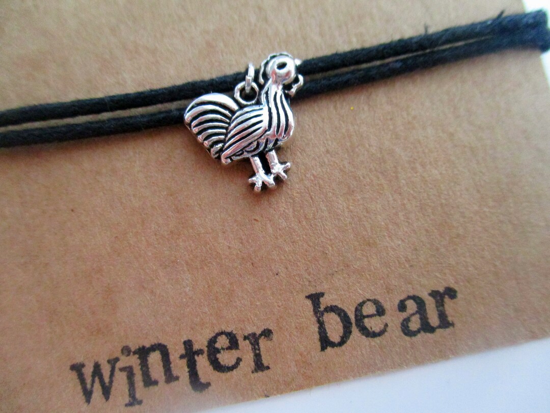 Personalised Chicken Bracelet Friendship Gift Wish Bracelet Custom ...