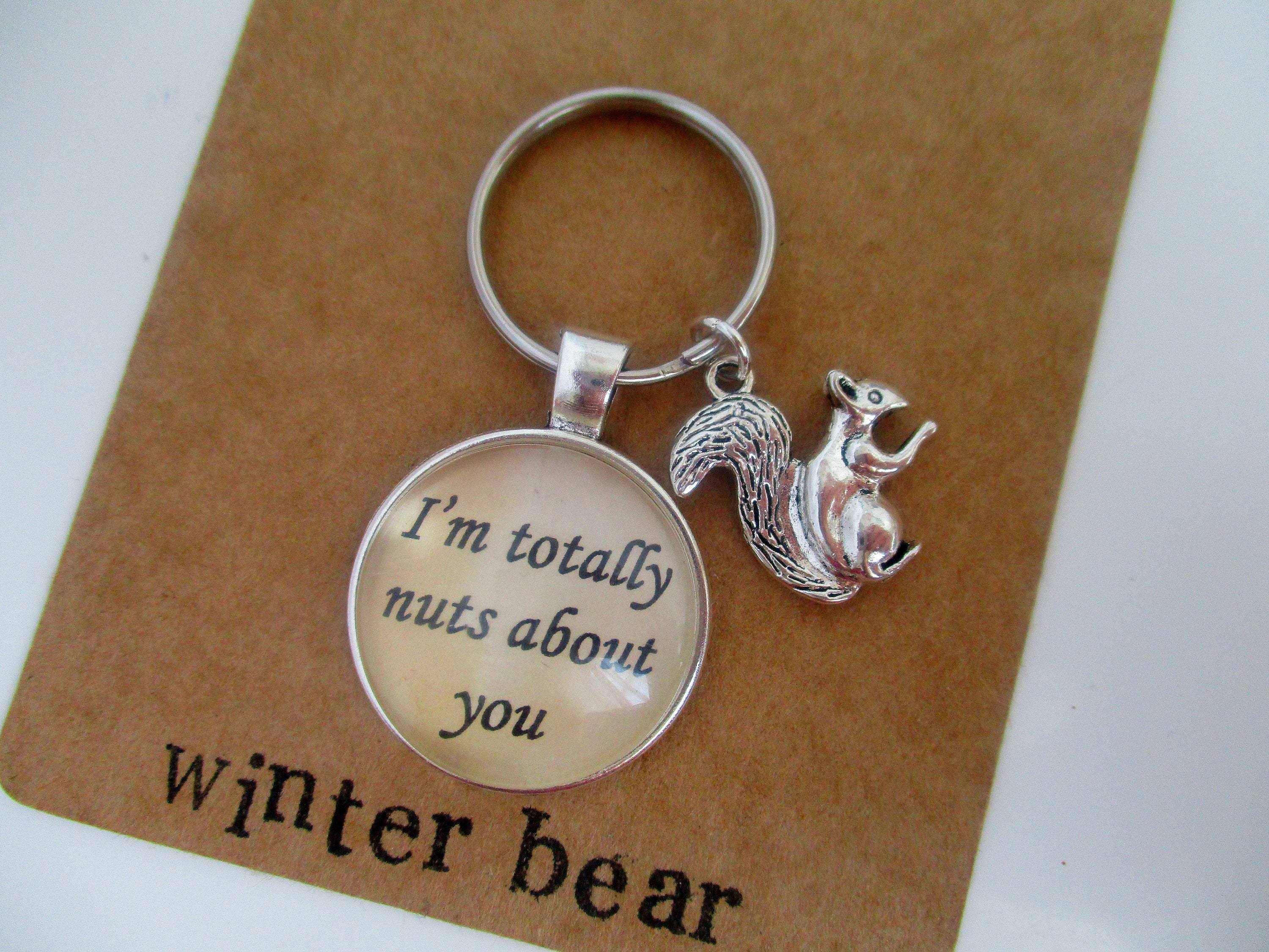 Nuts Quote Keyring Keychain Bag Charm Quirky Friend - Etsy