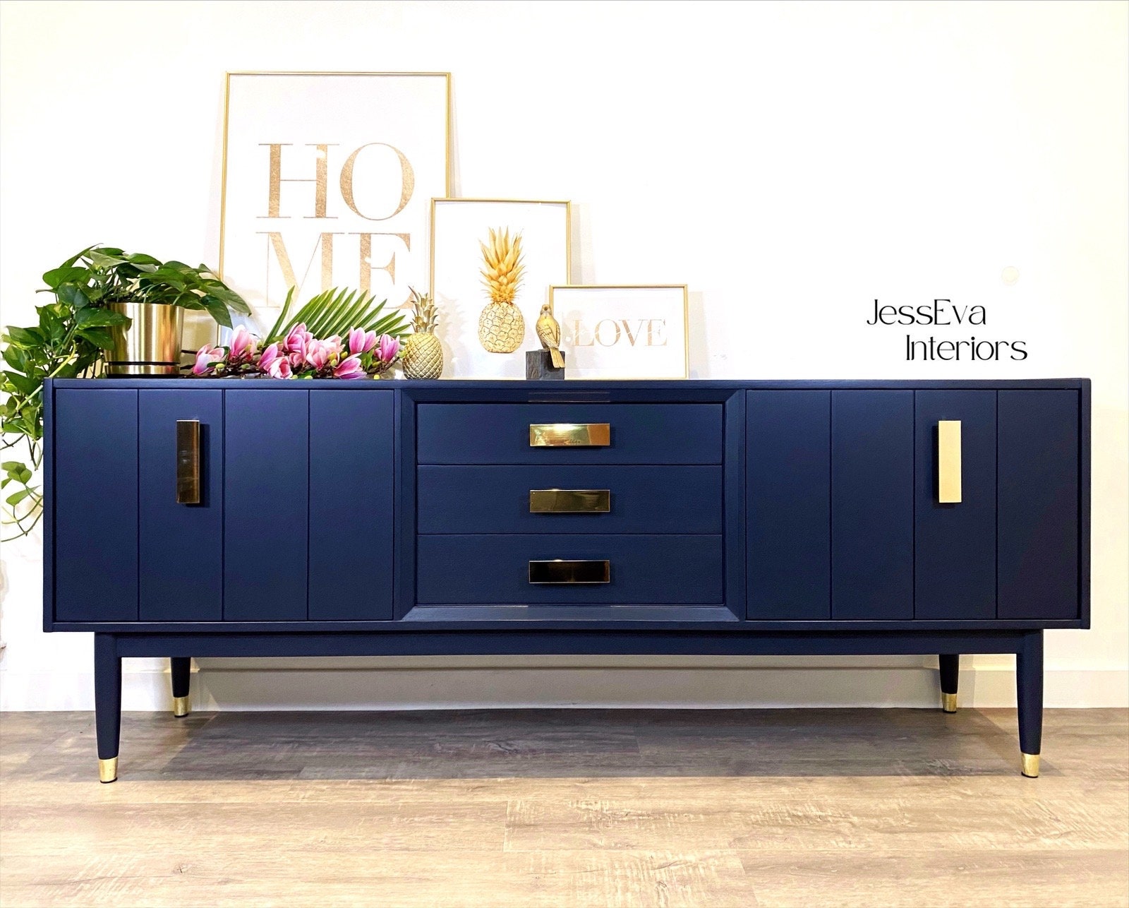 Mid Century Modern Sideboard, Teak Sideboard, G Plan Sideboard, Navy ...