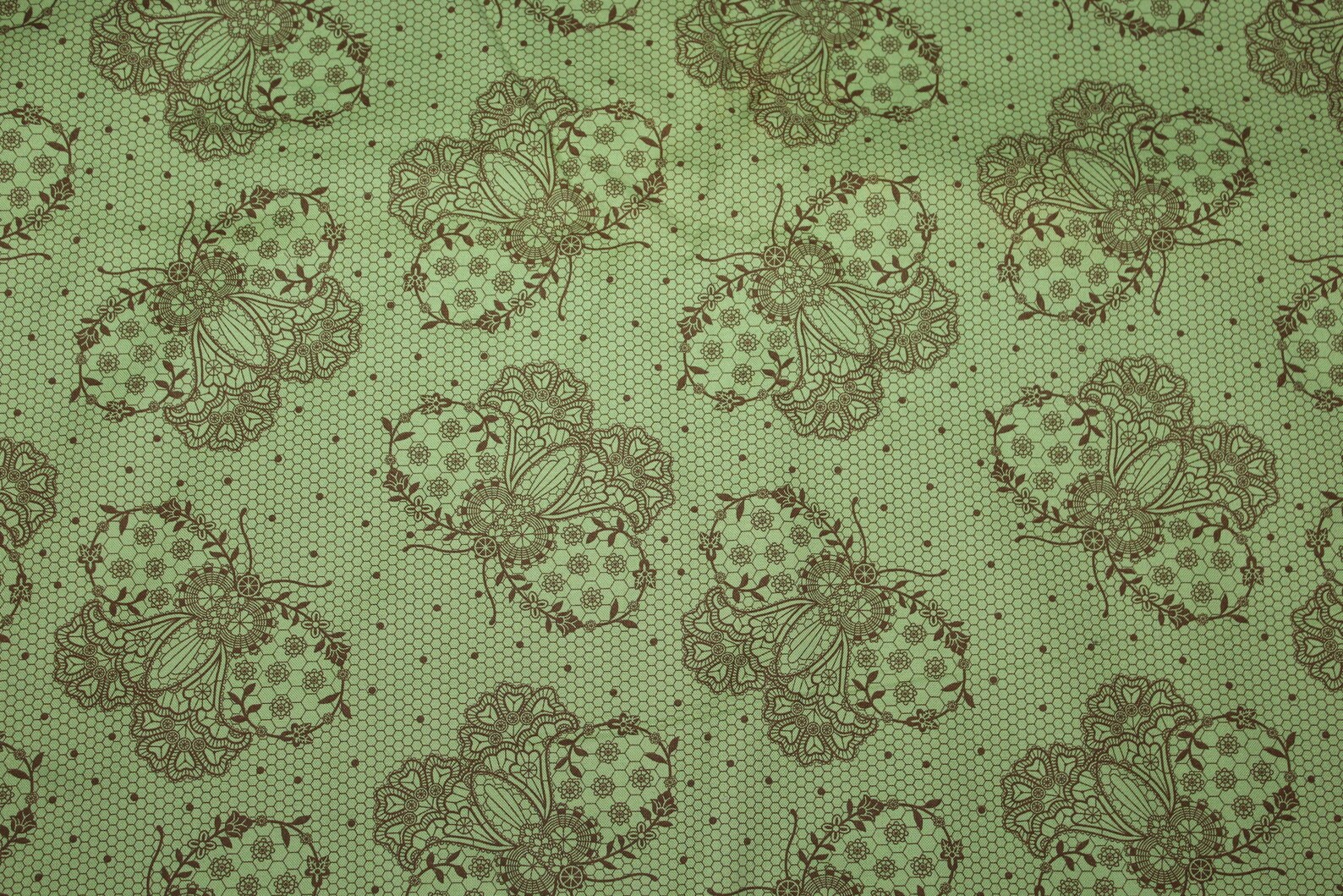 Tula Pink Flutterby Fabric for Moda - Brown Butterflies on Green - LONG ...