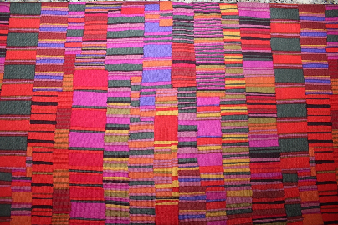 Kaffe Fassett Shirt Stripes Fabric for Freespirit - Shirt Stripes (red ...