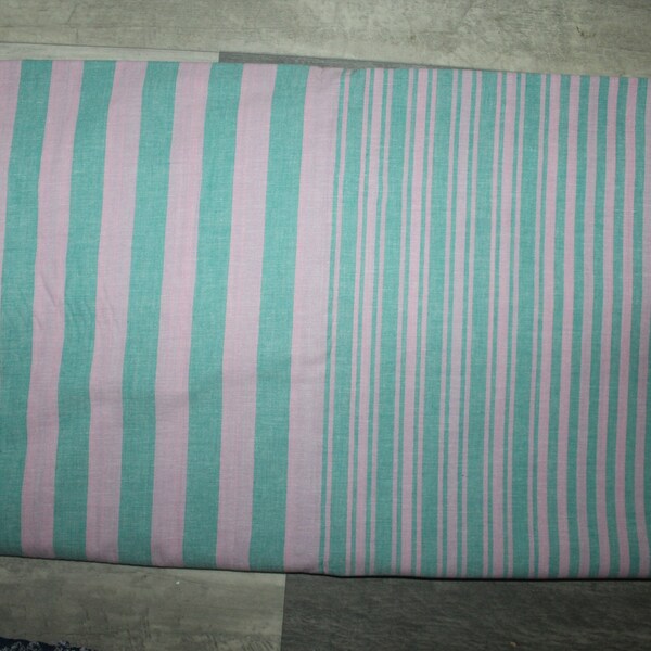 Two Tone Stripe Green Fabric - Etsy
