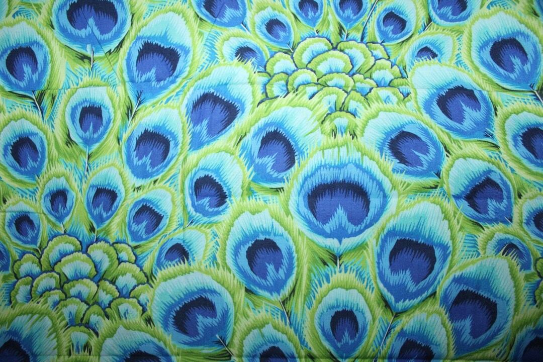 Snow Leopard Designs Natural World Peacock Feathers Fabric by Philip ...