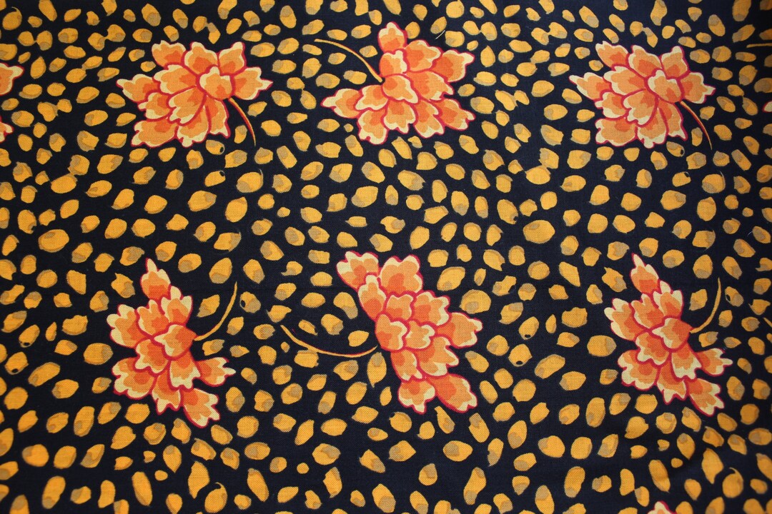 Kaffe Fassett Peking Fabric (black/orange) - GP130 - Fabric by Rowan ...