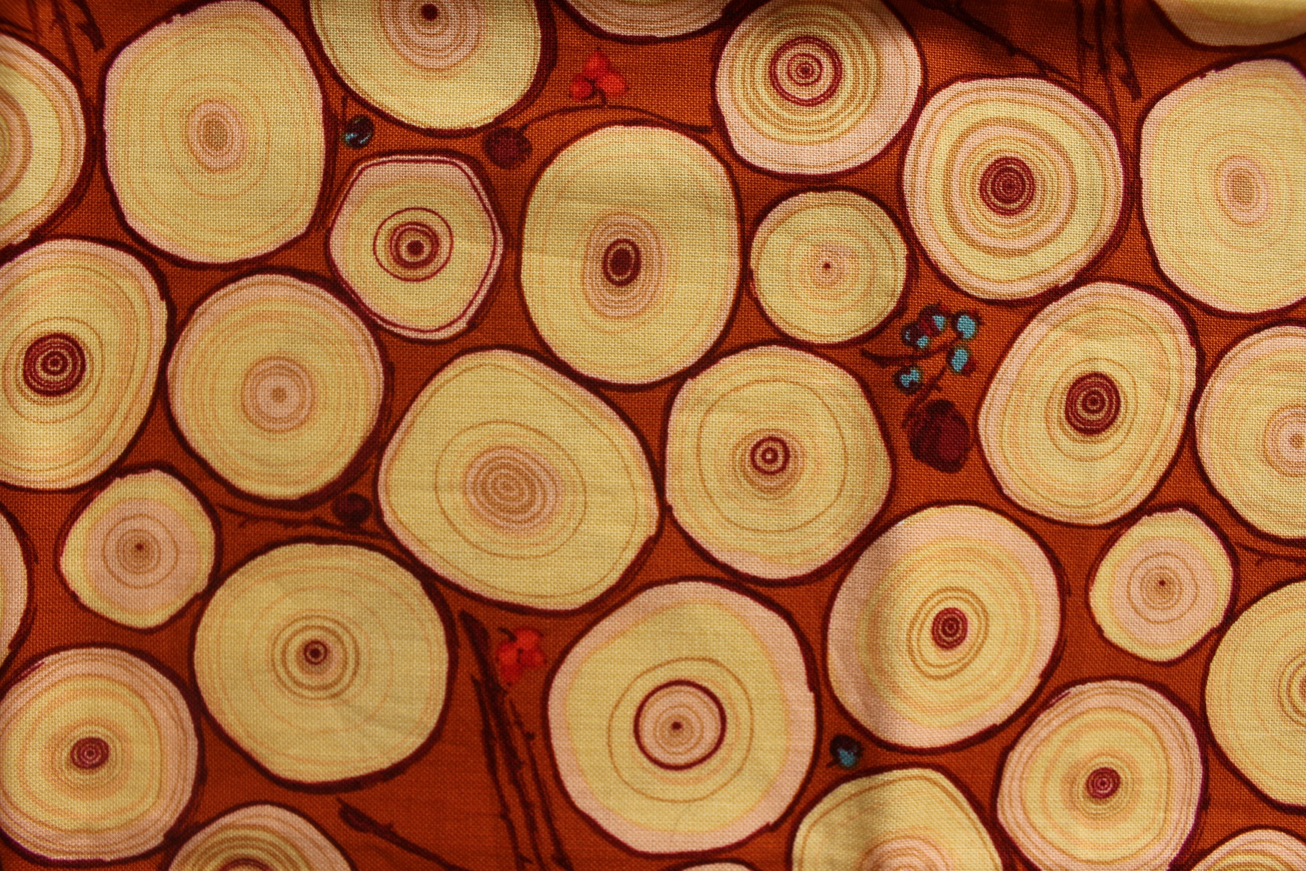 Martha Negley Tree Rings Fabric - PWMN061 Tree Rings (color? Rust ...