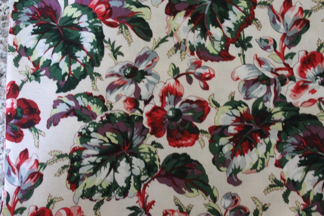 English Garden "begonia" Fabric by Snow Leopard Designs (philip Jacobs ...