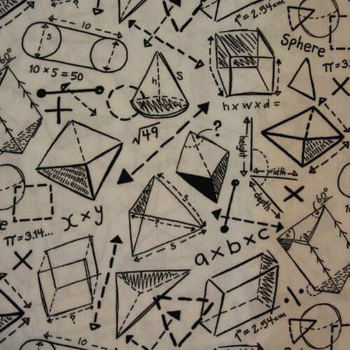 Physics Fabric Physics Equations Light Blue by - Etsy